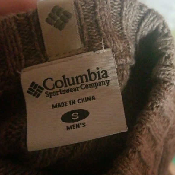 Columbia | Sweaters | Columbia Cable Knit Mens Chunky Crew Knit Small ...